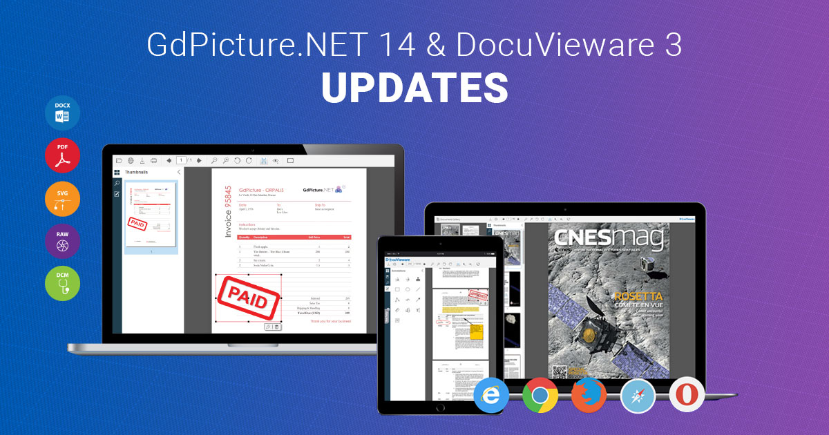 GdPicture.NET 14 and DocuVieware 3 Newsletter: Updates